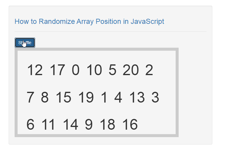 How To Randomize Array Position In JavaScript Free Source Code 